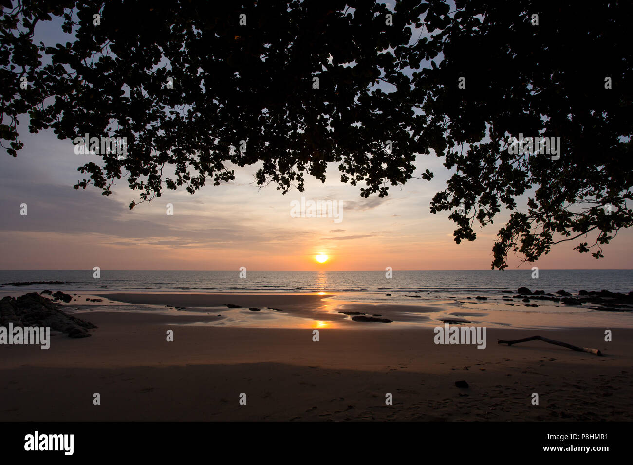 Sunset at Bungai Beach, Miri, Sarawak Stock Photo - Alamy