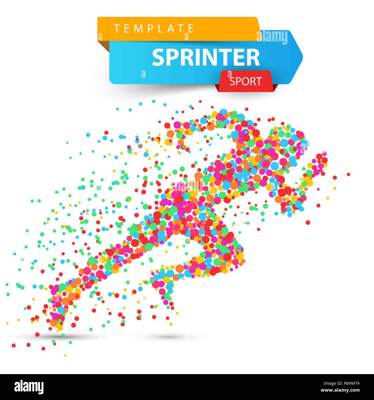 Run, winner man. Image consisting of dots Stock Vector Image & Art - Alamy