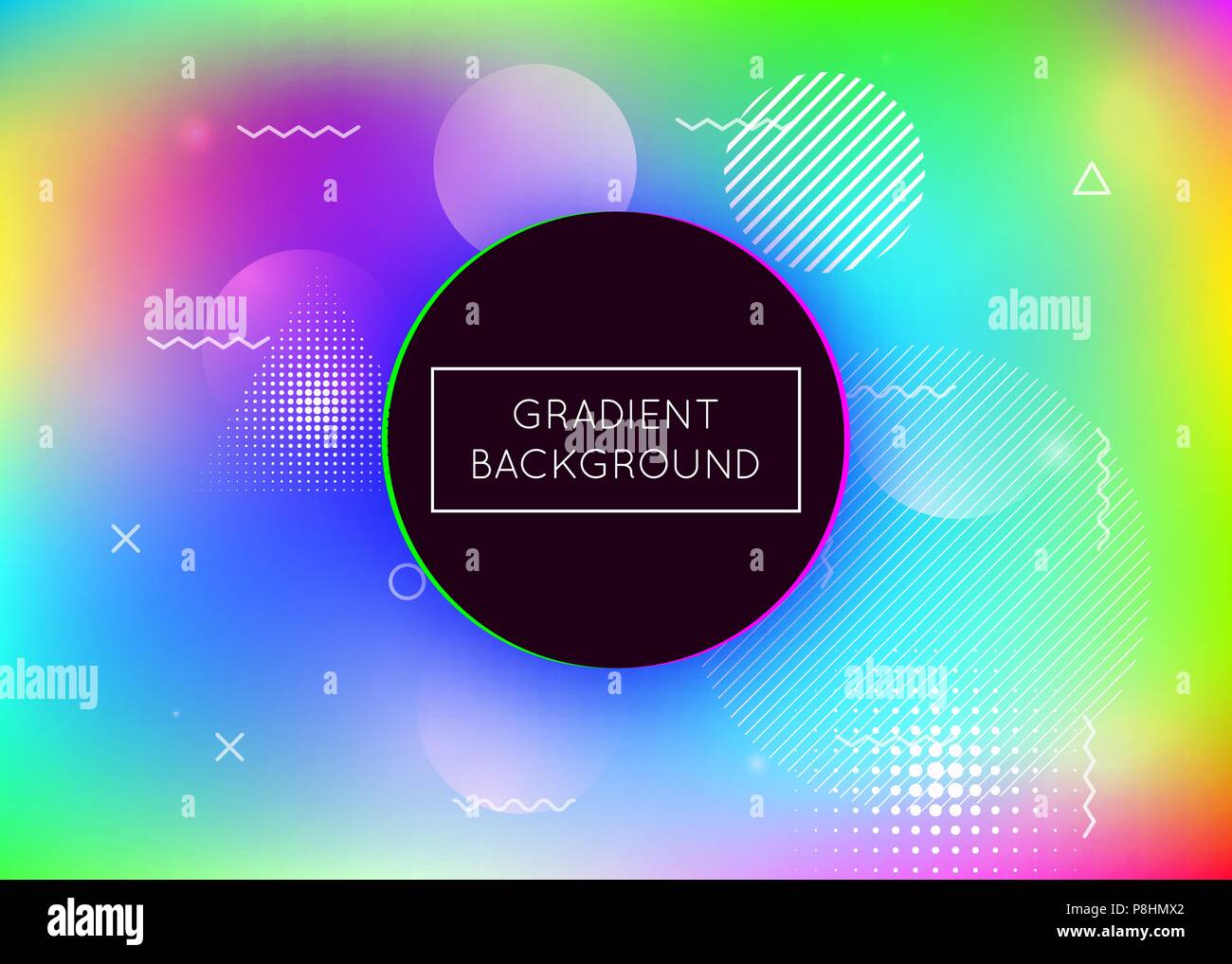Fluid shapes background with liquid dynamic elements. Holographi Stock ...