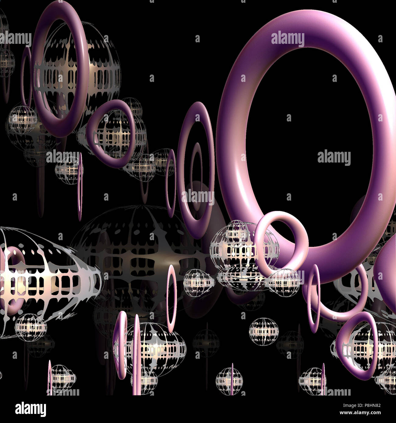 Computer generated 3D fractal.Color abstract fractal.Digital design ...