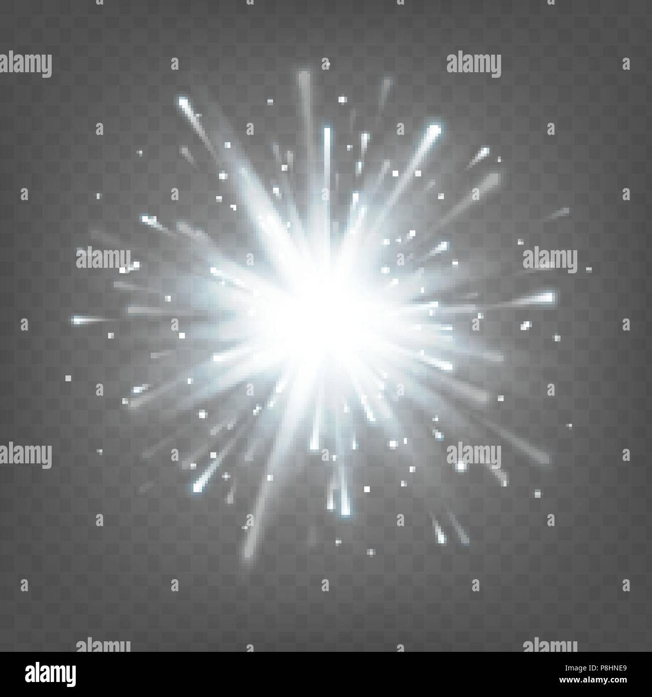 Stock vector illustration white explosion isolated on white background ...