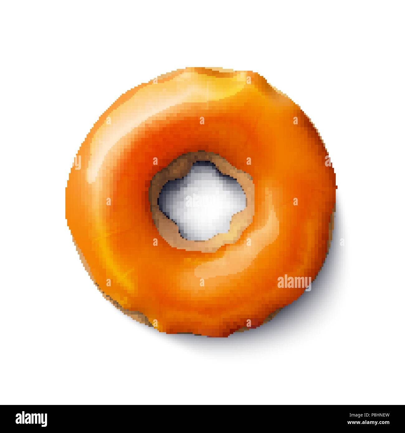 Stock vector illustration donut. Orange frosting. EPS 10 Stock Vector ...