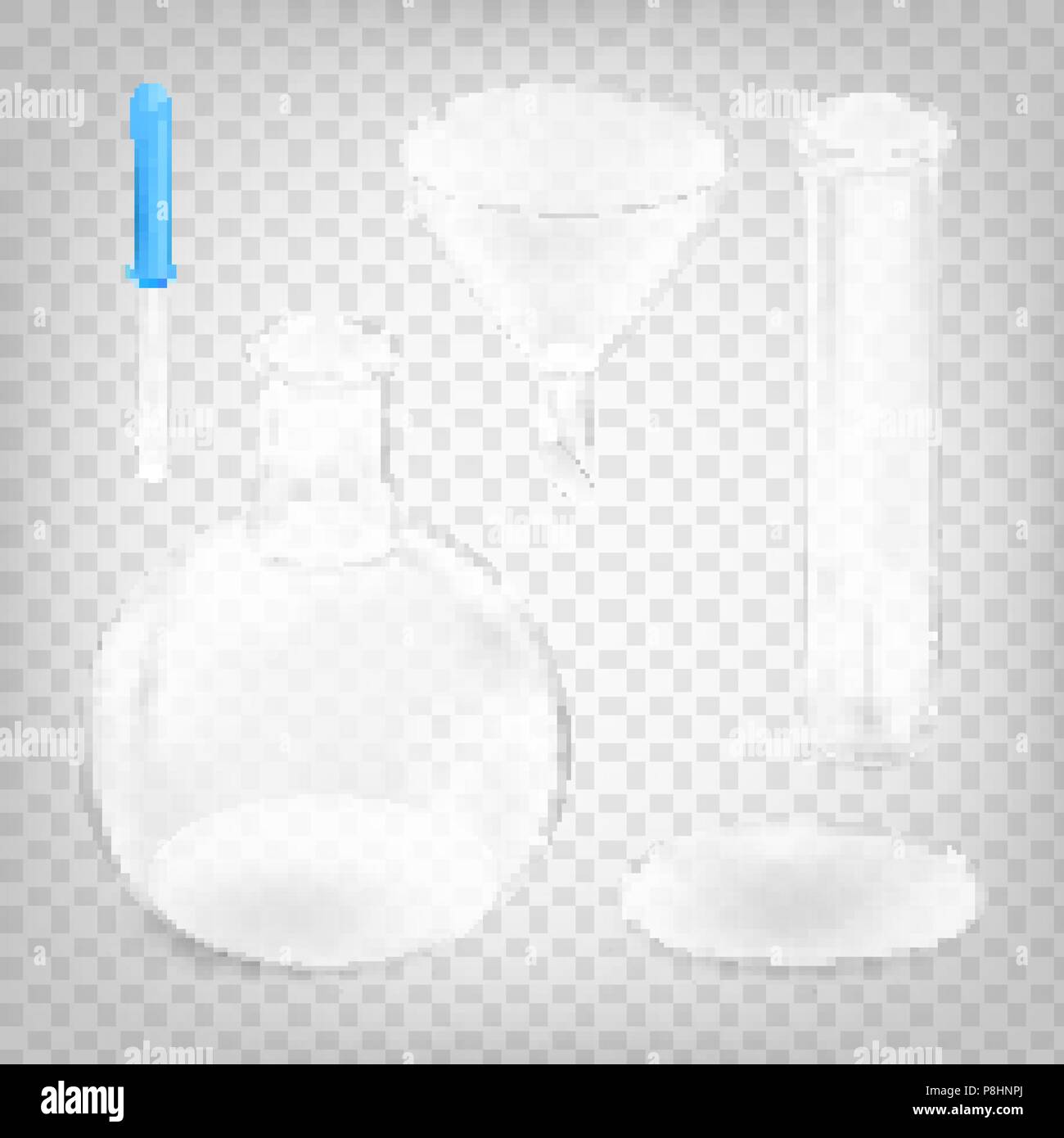 Stock vector illustration chemical instruments set isolated on a ...