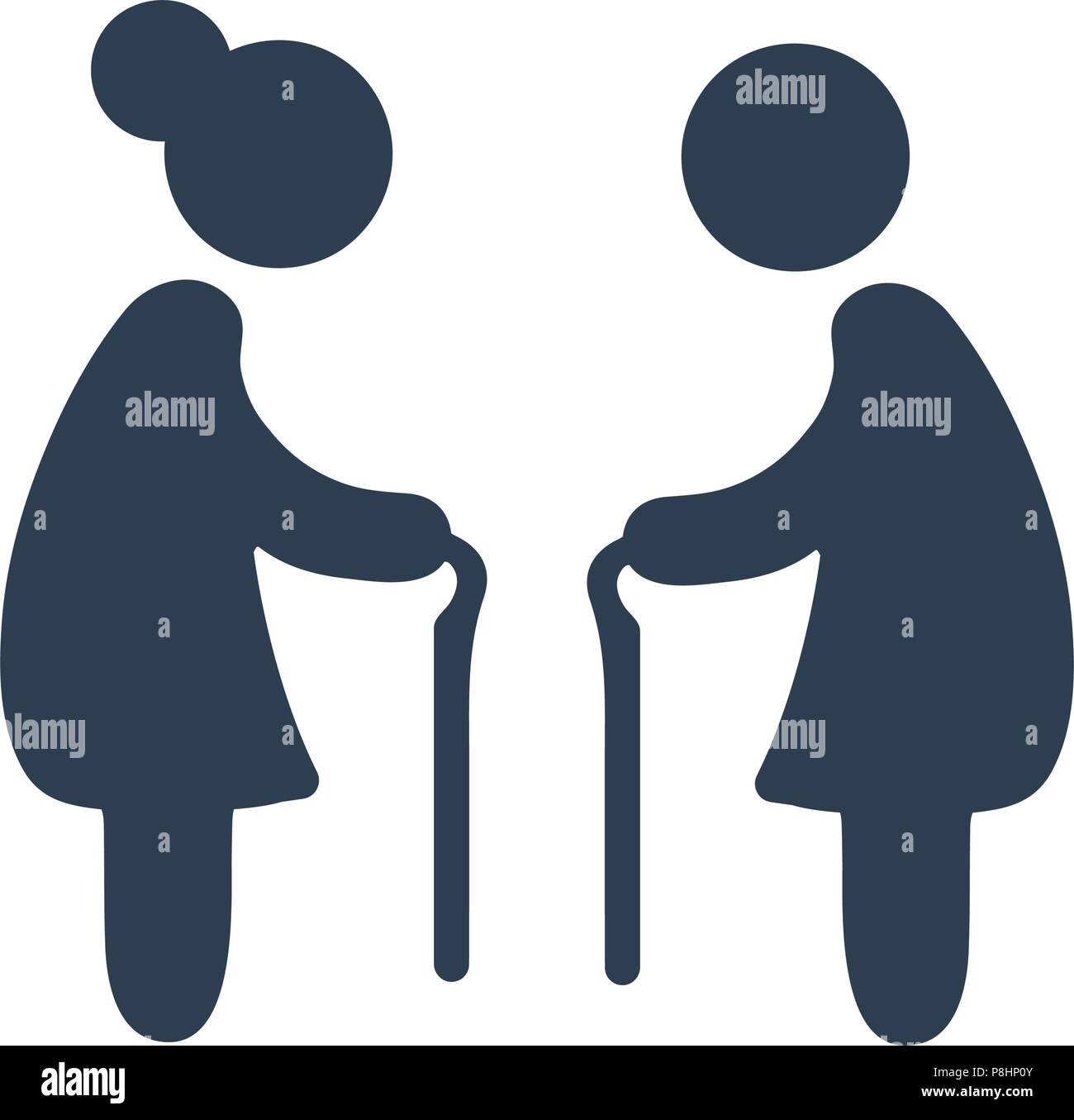 Elderly People Icon Stock Vector Image & Art - Alamy