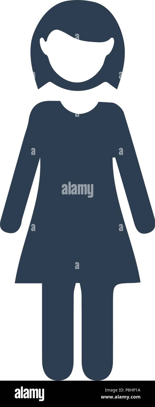 Little Girl Icon Stock Vector Image & Art - Alamy