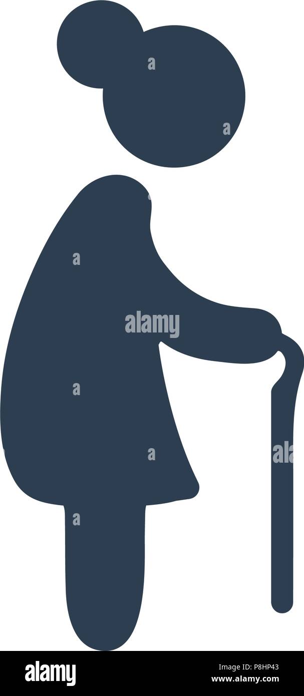 Elderly Woman icon Stock Vector Image & Art - Alamy