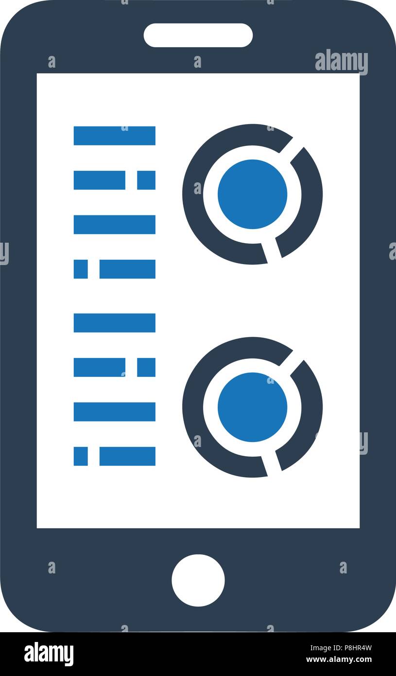 Mobile Graphical Report Icon Stock Vector Image & Art - Alamy