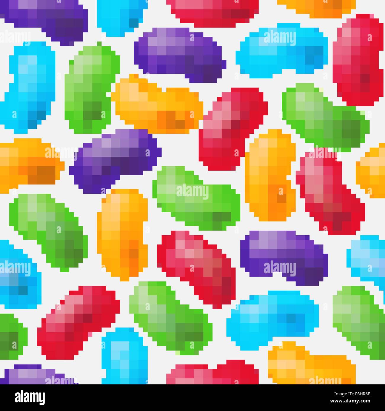 Stock raster illustration colored beans. Pattern Stock Vector Image ...