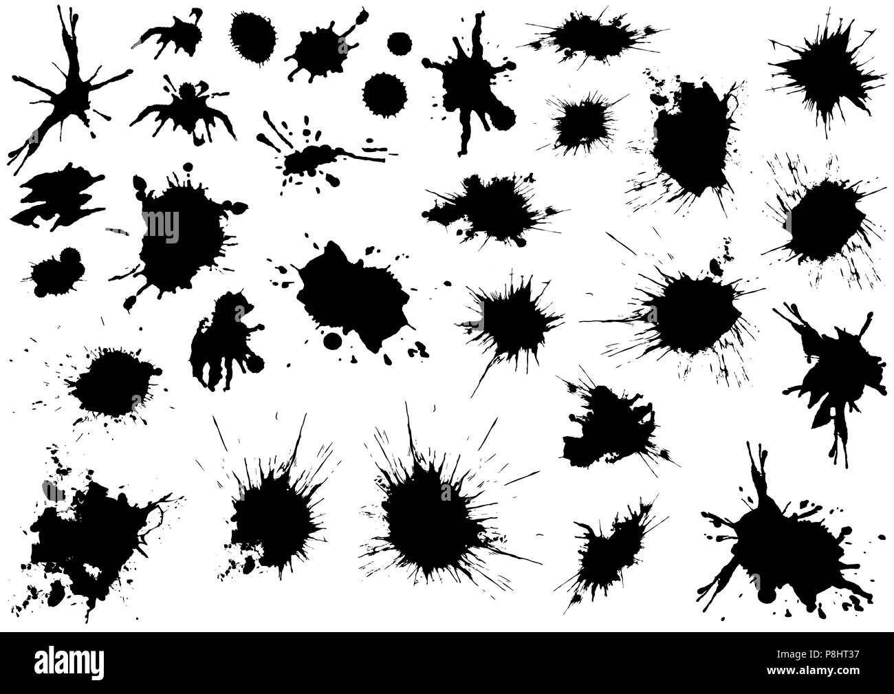 Black Splatters on White Background Stock Vector Image & Art - Alamy