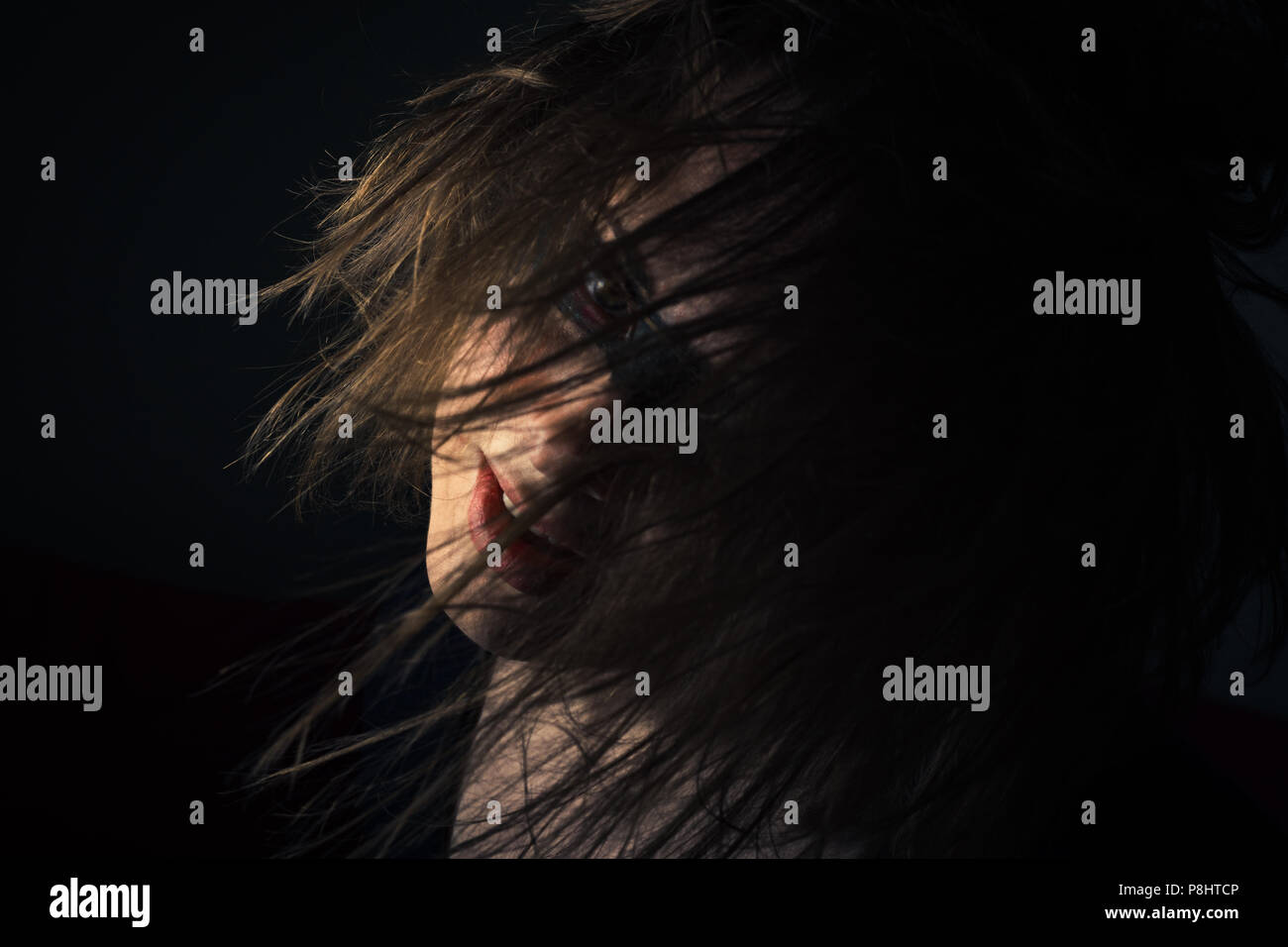 Low Key Studio Shoot Stock Photo - Alamy