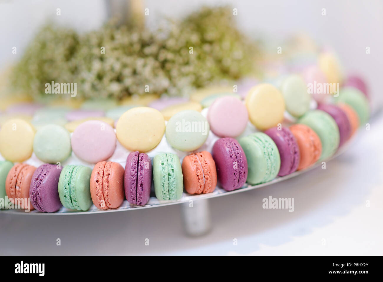 Macarons cake stand hi-res stock photography and images - Alamy