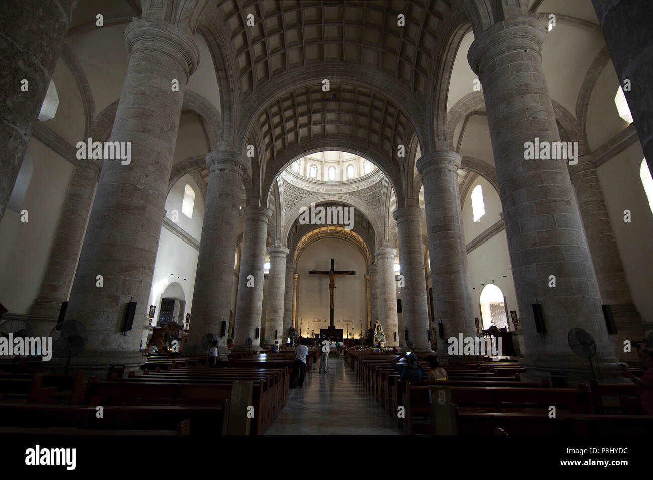 Mérida, Yucatán, Mexico - 2018: Interior view of the Cathedral of ...