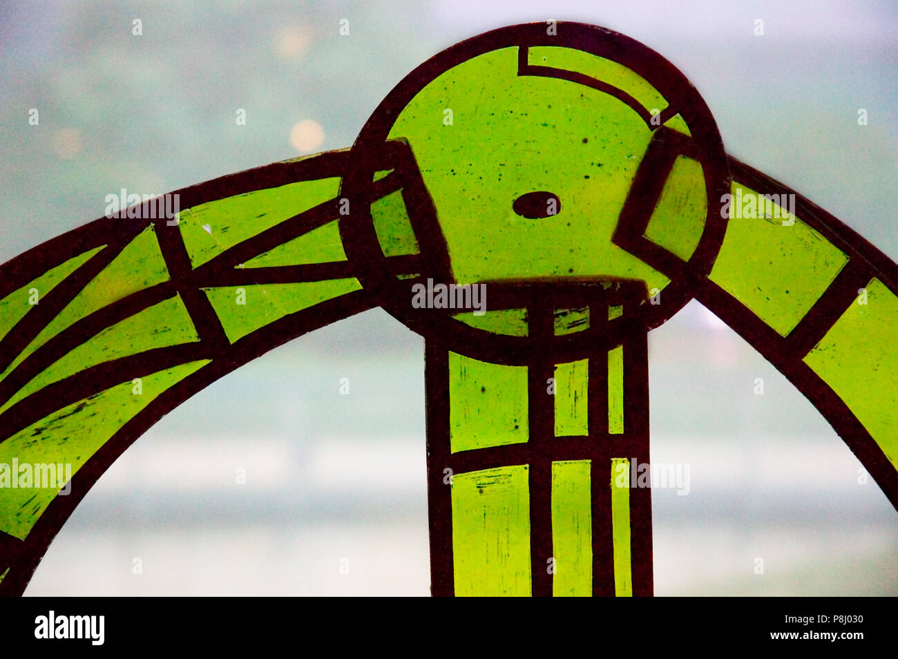 Close-up section of a stained glass window design Stock Photo - Alamy