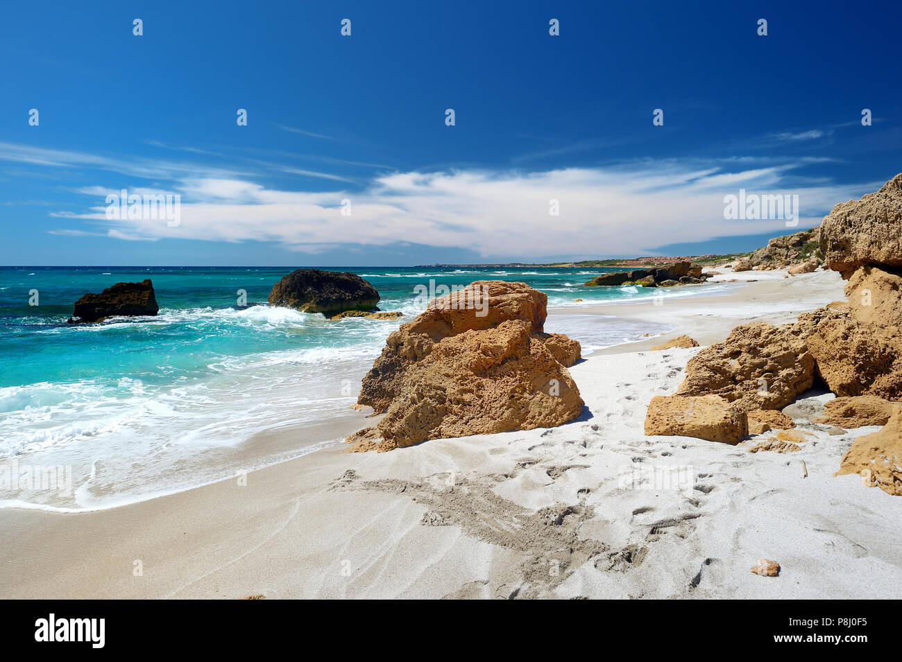 Scenic landscape of the coast of Sardinia Stock Photo - Alamy