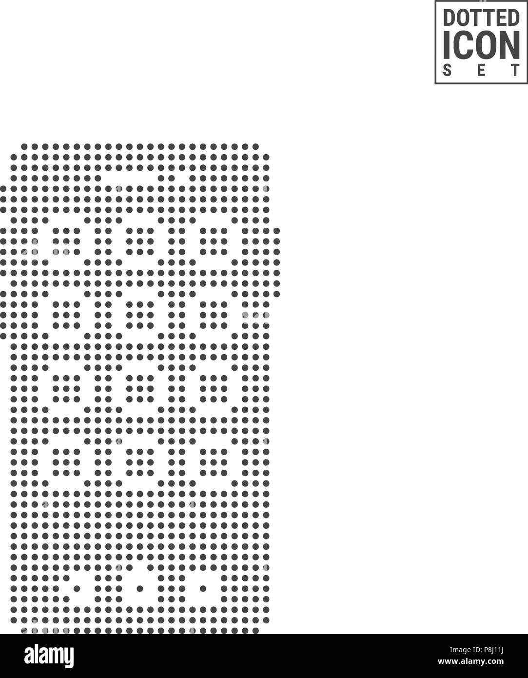 Modern Smartphone Dot Pattern Icon. Smartphone Dotted Icon Isolated on ...