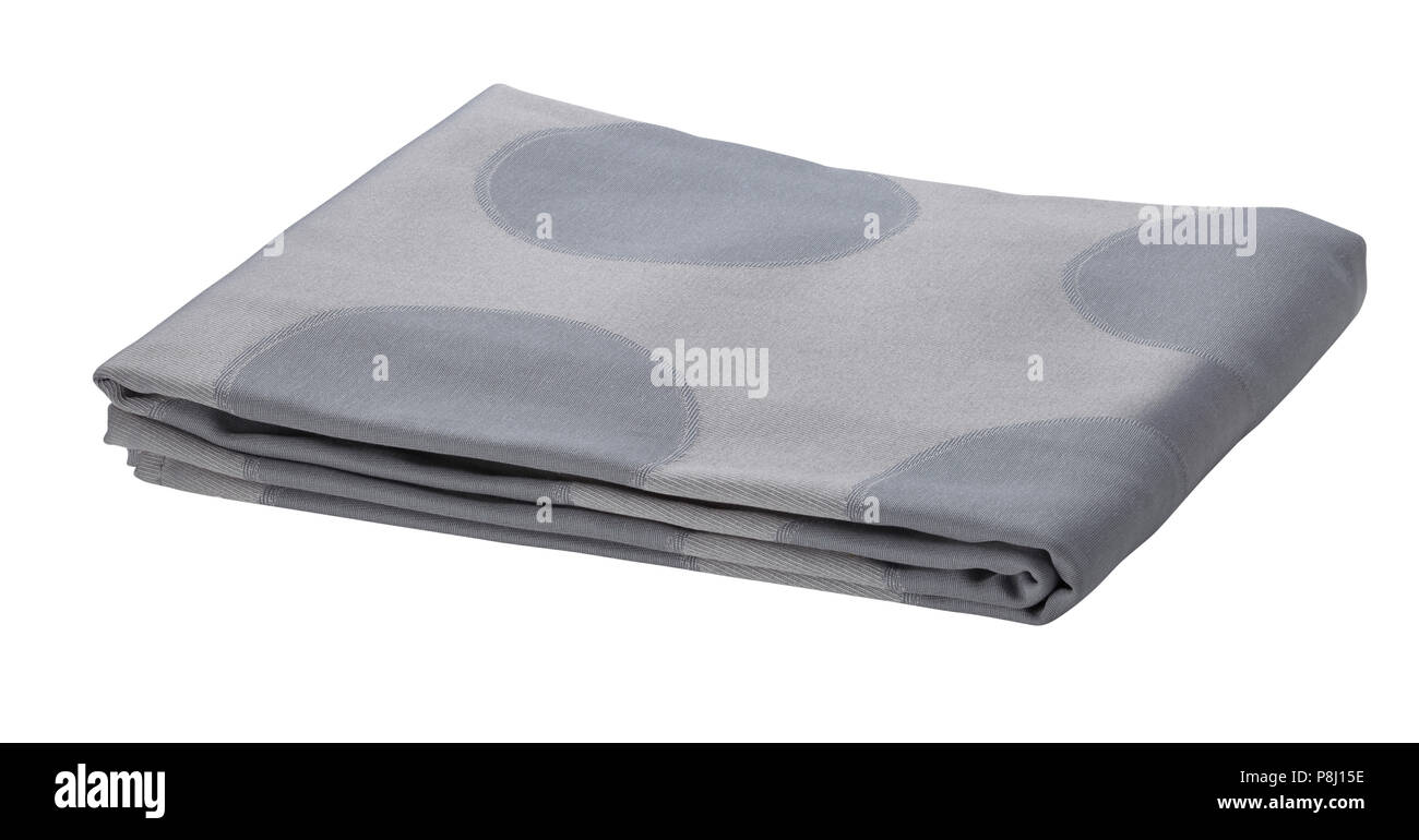 Folded tablecloth isolated on white background. Include clipping path ...