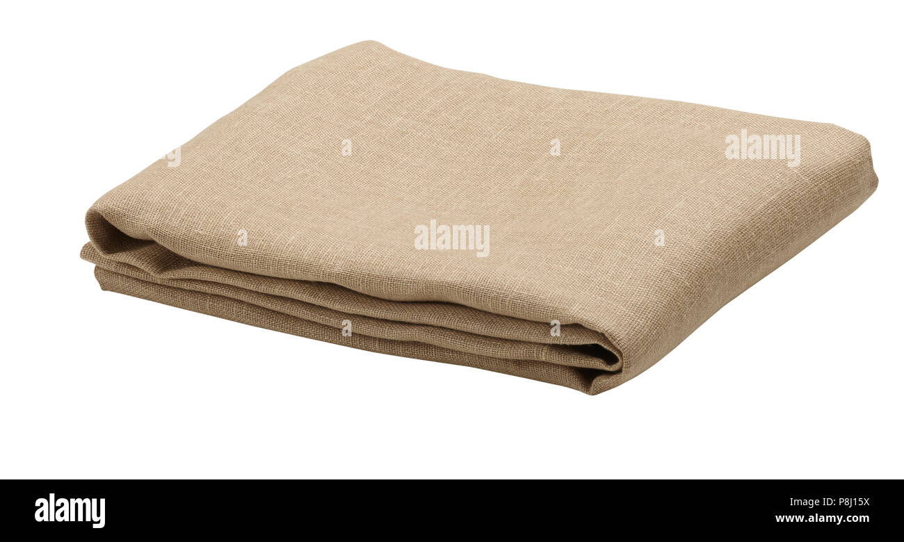 Folded tablecloth isolated on white background. Include clipping path ...