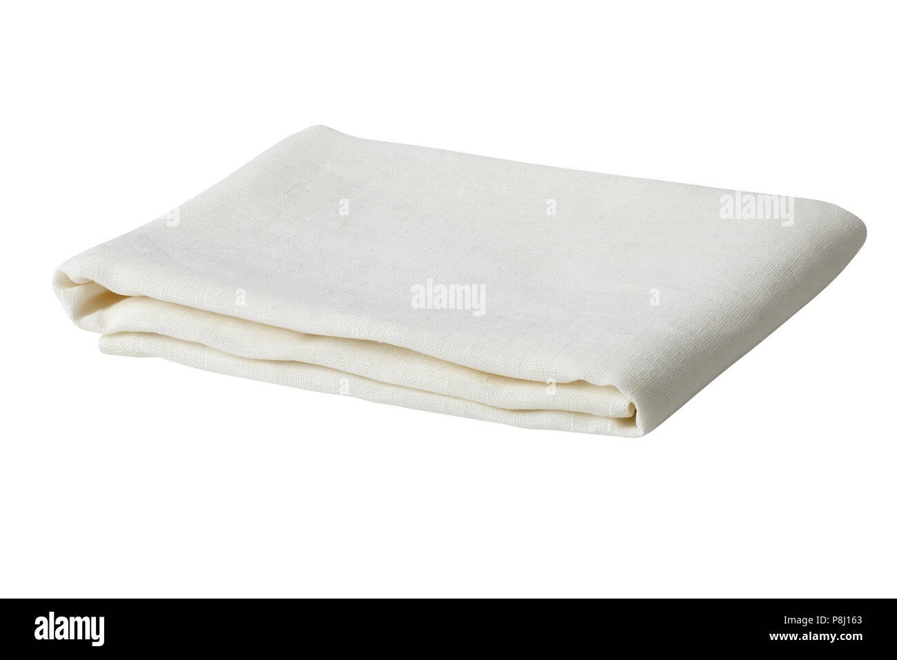 White tablecloth isolated on white background. Include clipping path ...