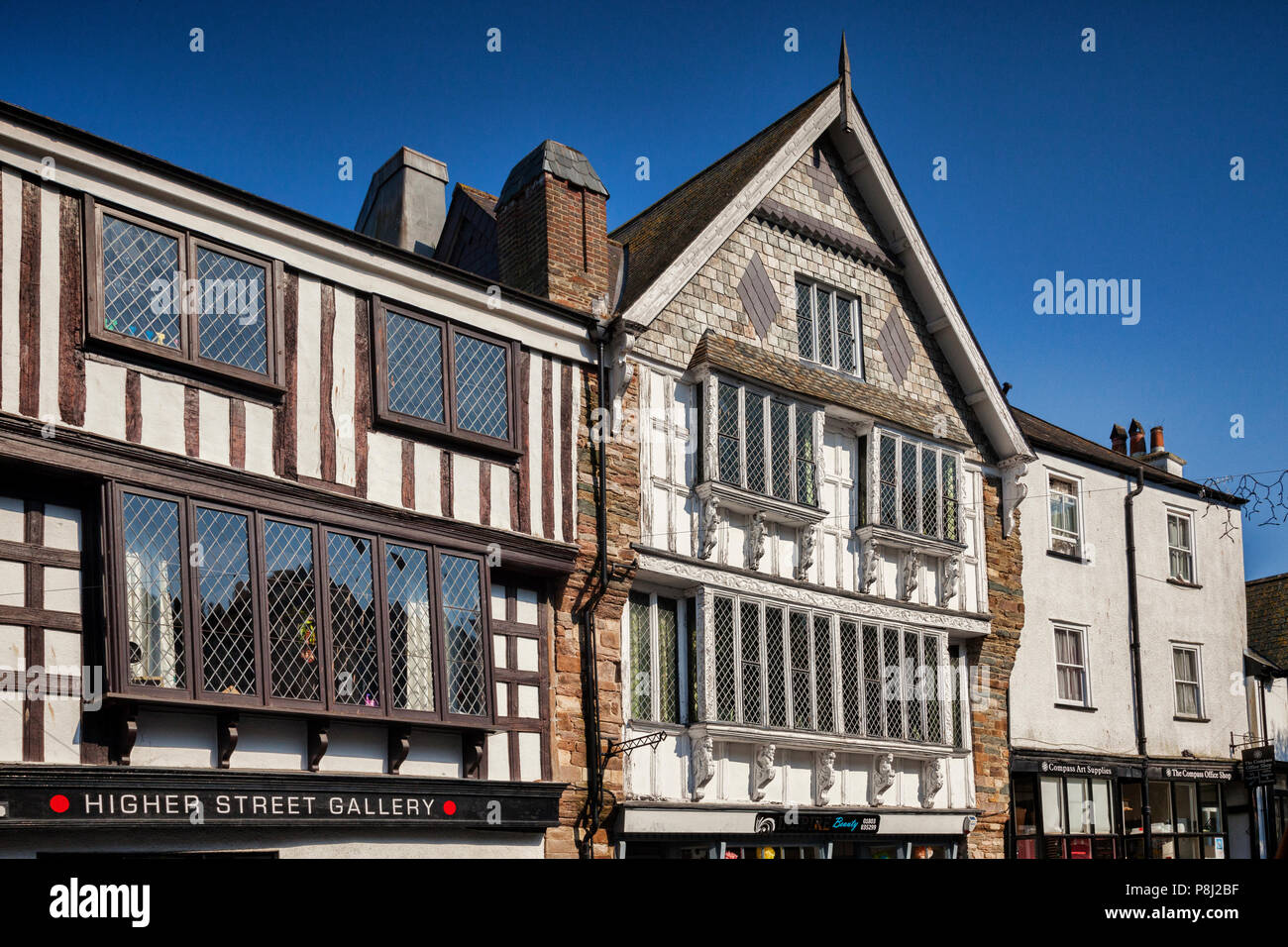 23 May 2018: Dartmouth, Devon, UK - Beautiful 16th century Tudor ...