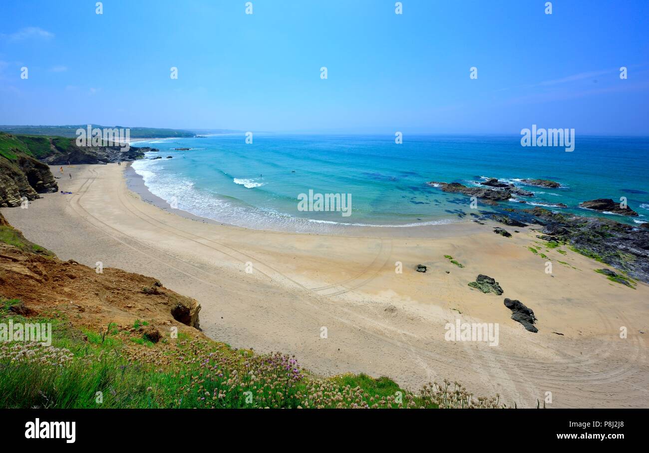 Godrevy beach,Gwithian,Godrevy heritage coast,Cornwall,England,UK Stock ...