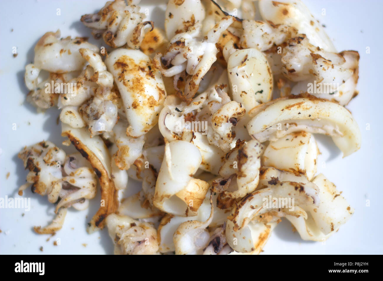 The classic Spanish tapas of fried and grilled peaches Stock Photo - Alamy