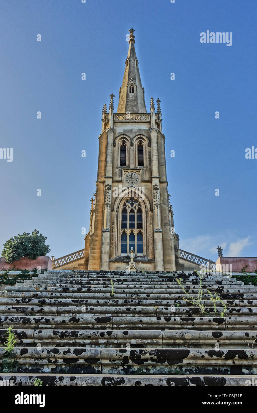 approaching the chapel of the Addolorata cemetery in Paola, Malta Stock ...