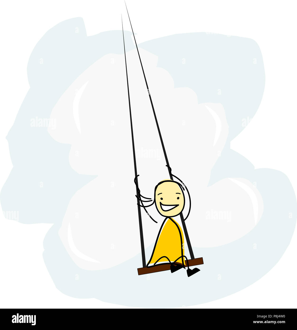 a happy child is rocking Stock Photo - Alamy