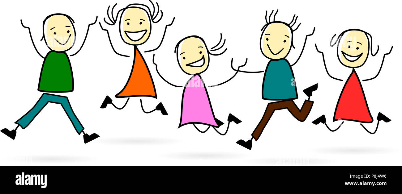 Happy Boy Stick Figure Stick Man Stick Figure Happy Jumping