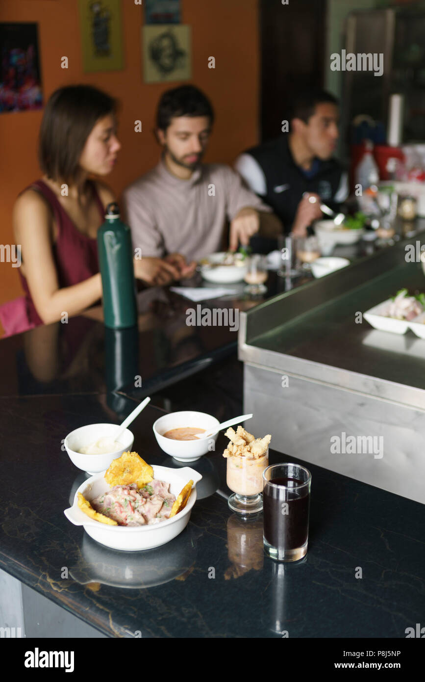 Al Toke Pez, street food bar, Lima, Peru Stock Photo - Alamy