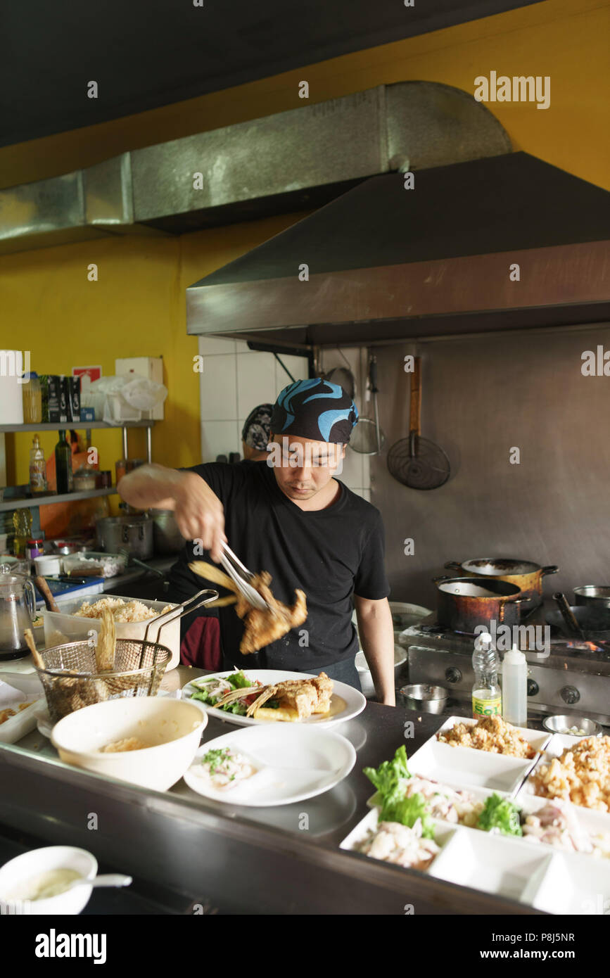 Al Toke Pez, street food bar, Lima, Peru Stock Photo - Alamy