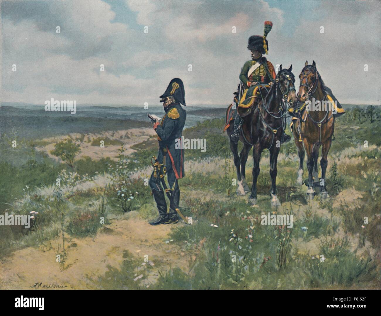 'Staff-Officer Reconnoitering', 1896. Artist: Unknown Stock Photo - Alamy