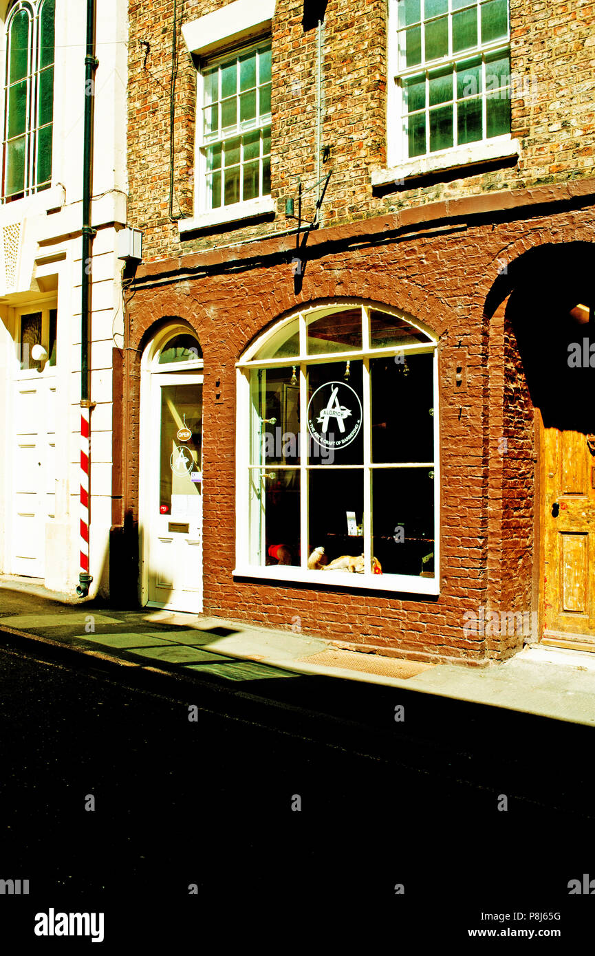 Aldrich barbers, Malton, North Yorkshire, England Stock Photo - Alamy