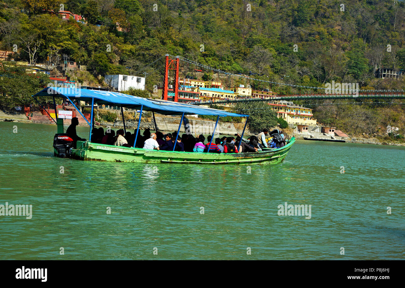 Tourist boat in India Stock Photo - Alamy