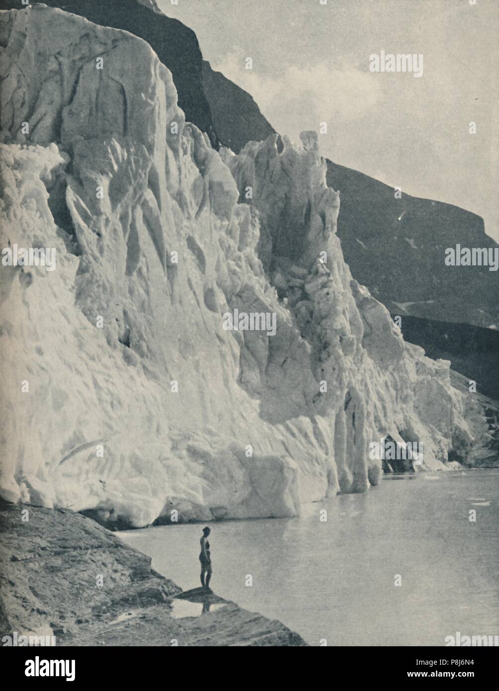 'Tumbling Glacier and Berg Lake on Canada's Loftiest Mountain', c1935 ...