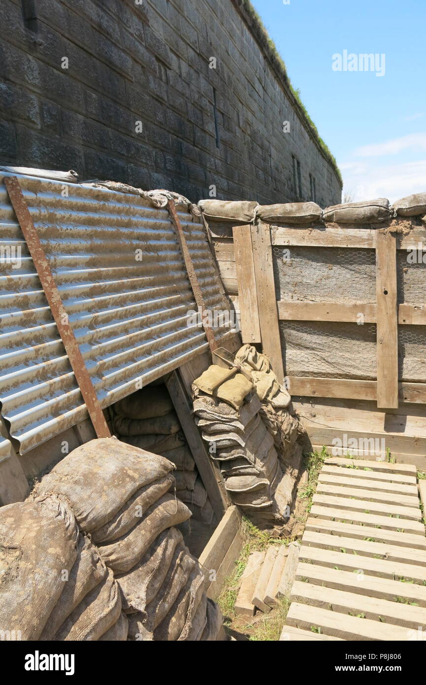 The First World War trench exhibit at Halifax Citadel National Historic ...