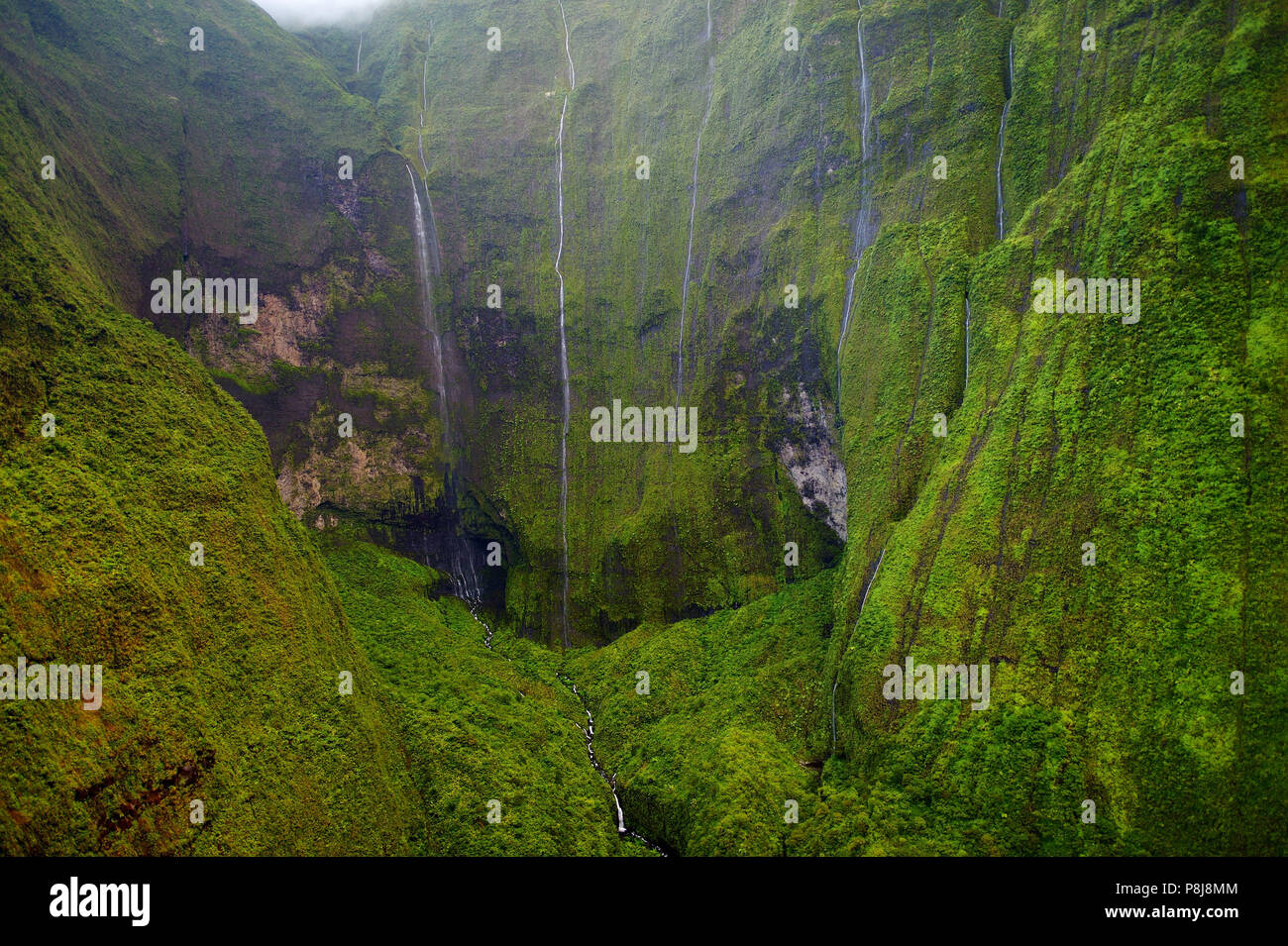 Mount Waialeale known as the wettest spot on Earth, Kauai, Hawaii Stock ...