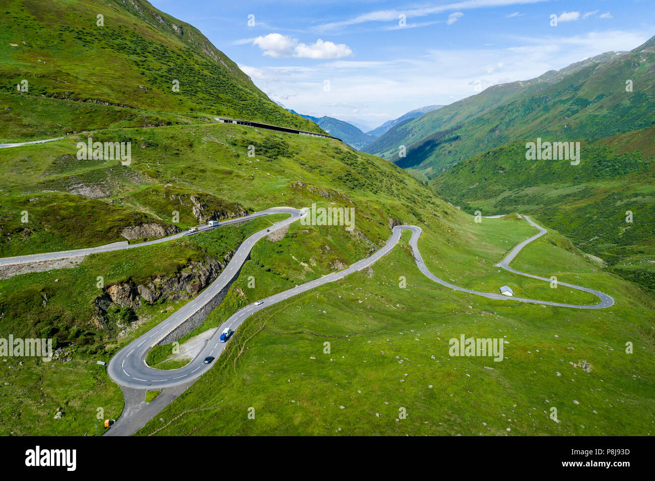 Aerial mountain pass hi-res stock photography and images - Alamy