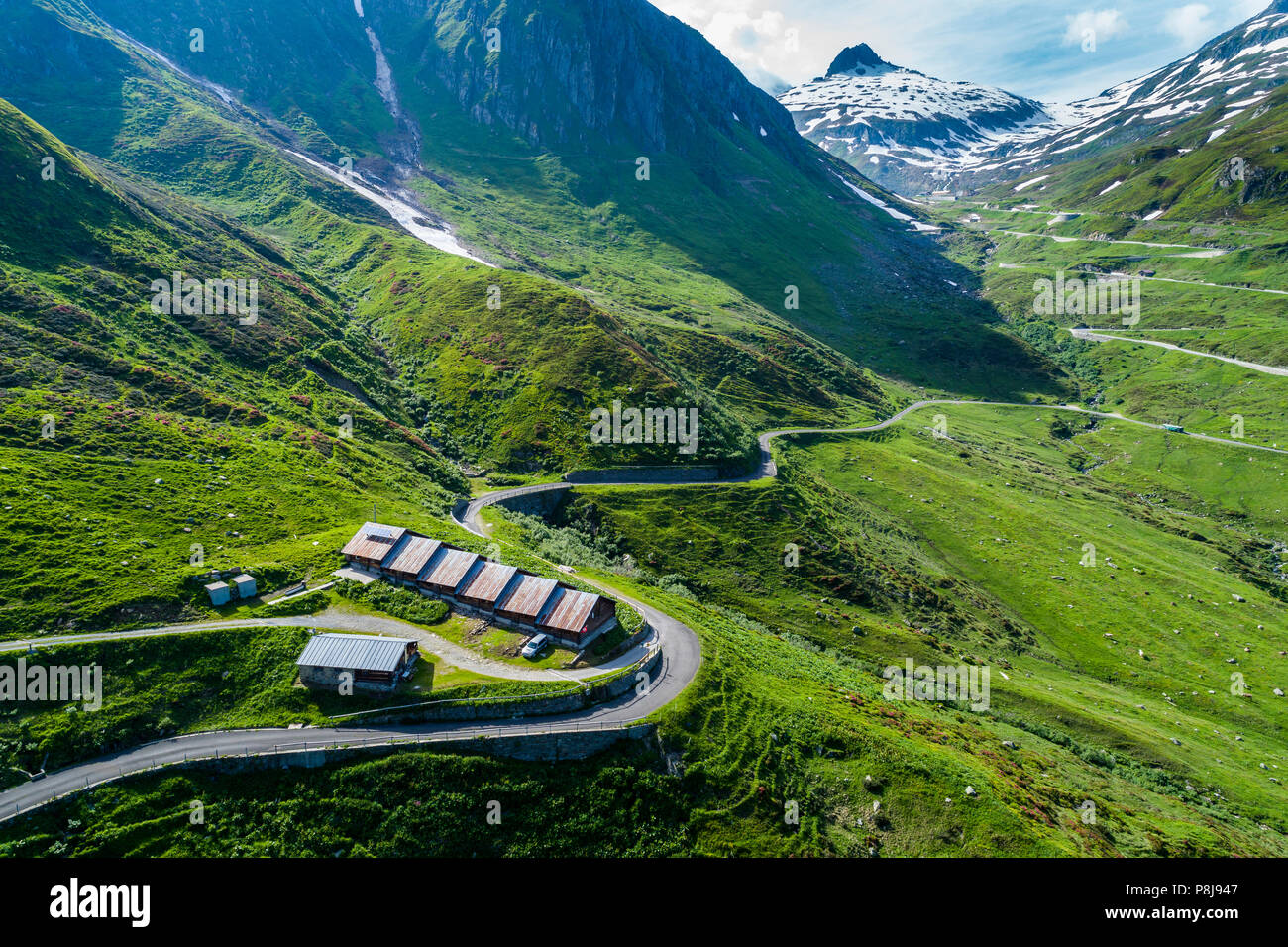 Aerial mountain pass hi-res stock photography and images - Alamy