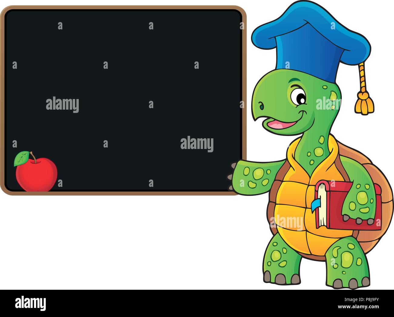 Turtle teacher theme image 4 - eps10 vector illustration Stock Vector ...