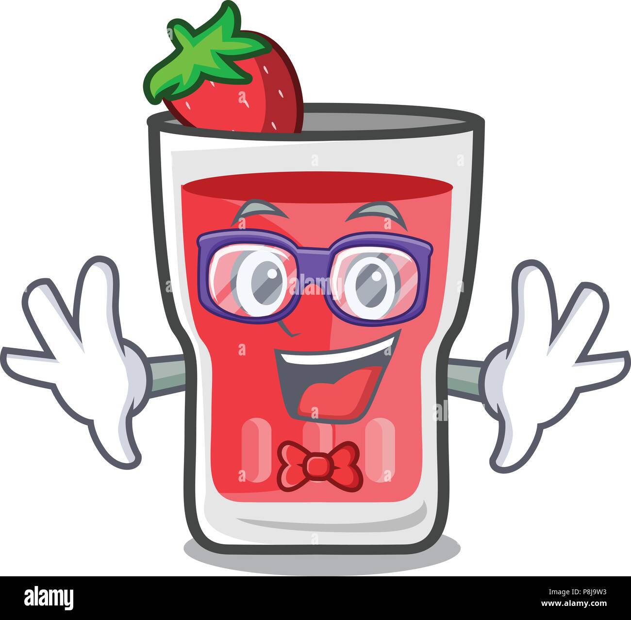 Geek strawberry mojito character cartoon Stock Vector Image & Art - Alamy