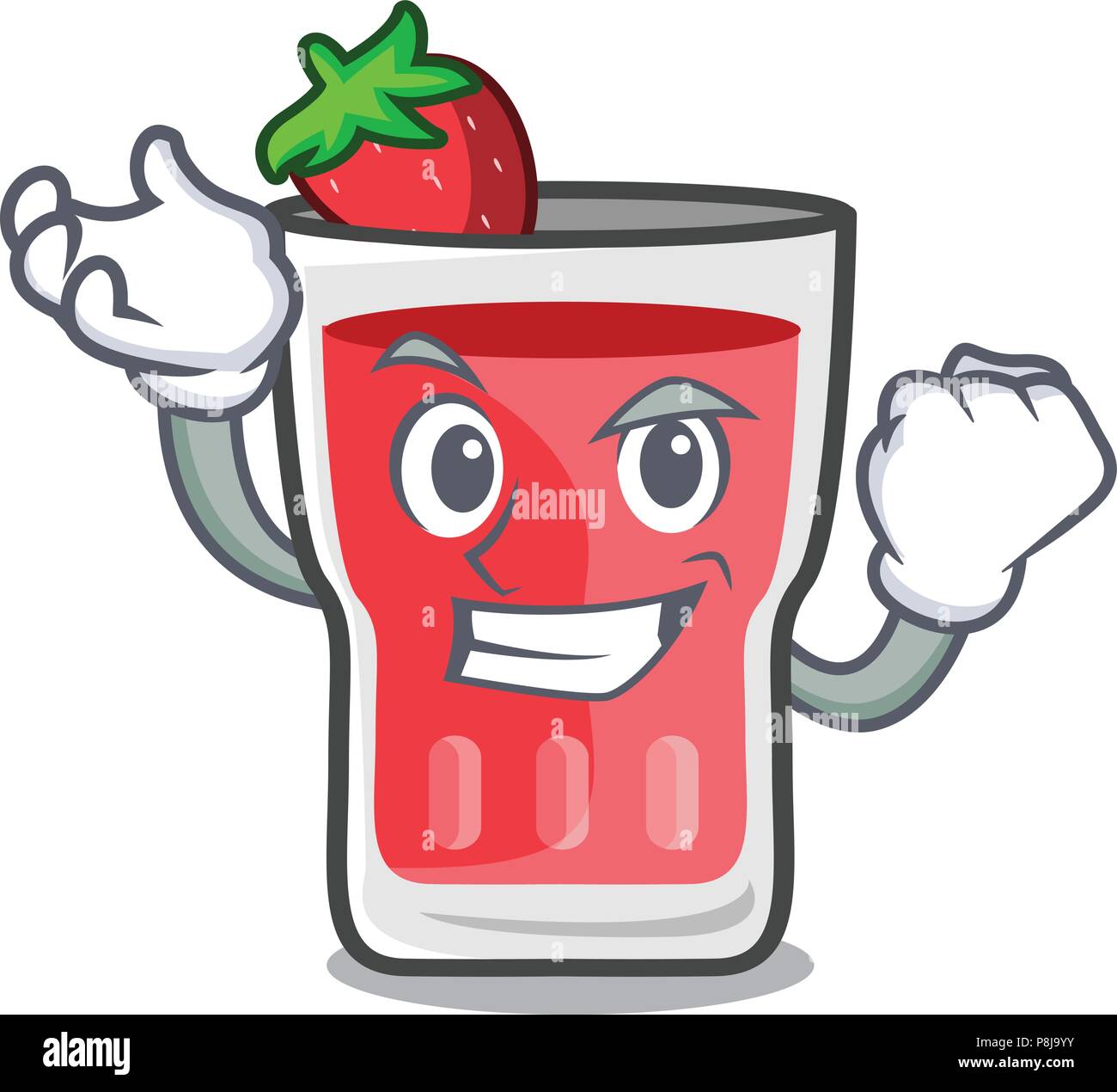 Successful strawberry mojito character cartoon Stock Vector Image & Art ...