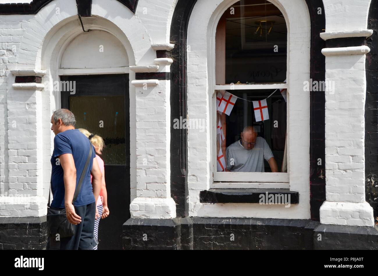 St george flag bunting hi-res stock photography and images - Alamy