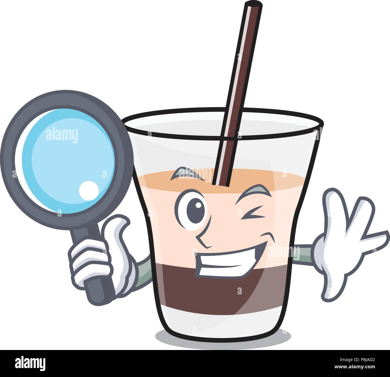 Detective white russian character cartoon vector illustration Stock ...