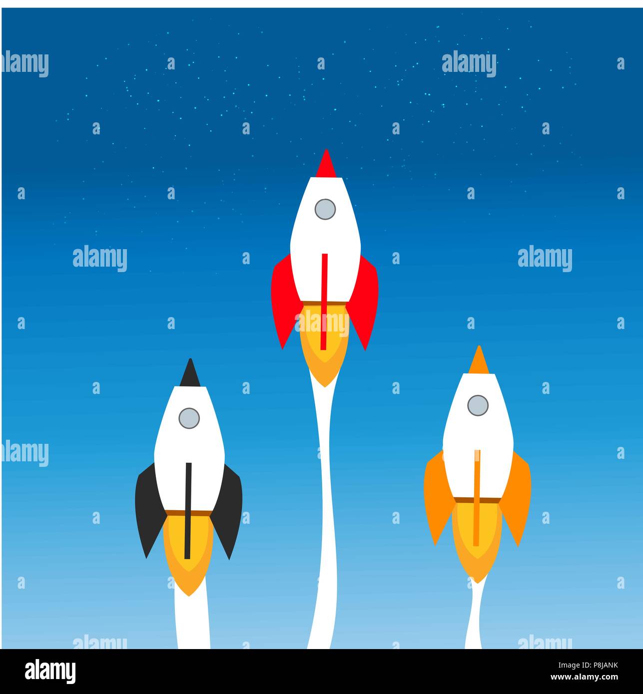 Space race cartoon hi-res stock photography and images - Alamy