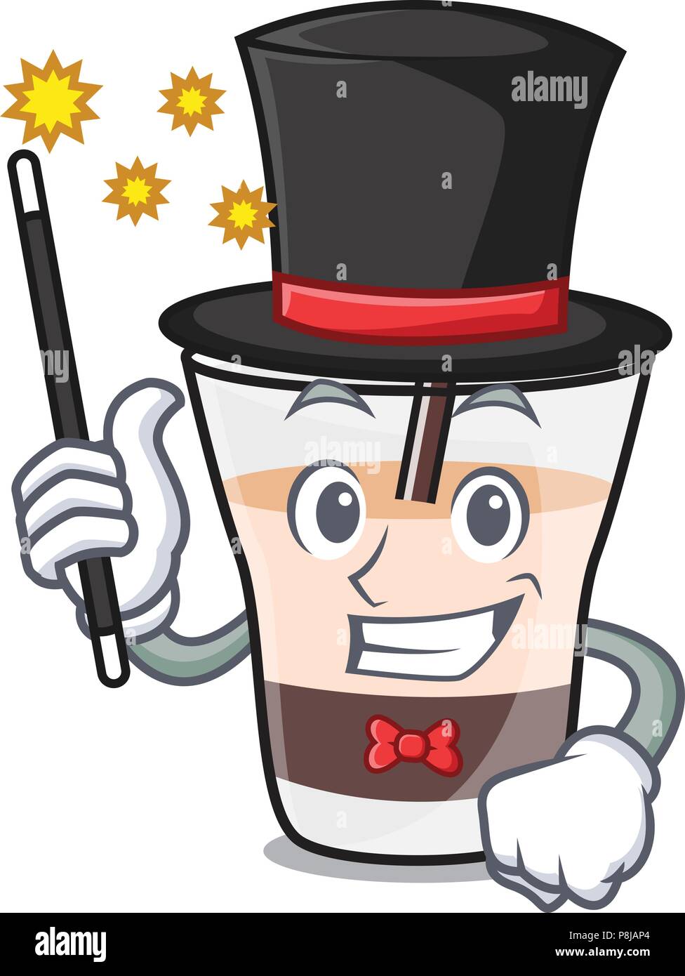 Magician white russian mascot cartoon Stock Vector Image & Art - Alamy