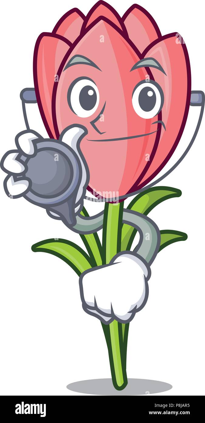 Doctor crocus flower character cartoon Stock Vector Image & Art - Alamy