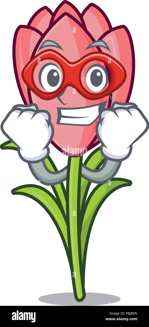 Super hero crocus flower character cartoon Stock Vector Image & Art - Alamy