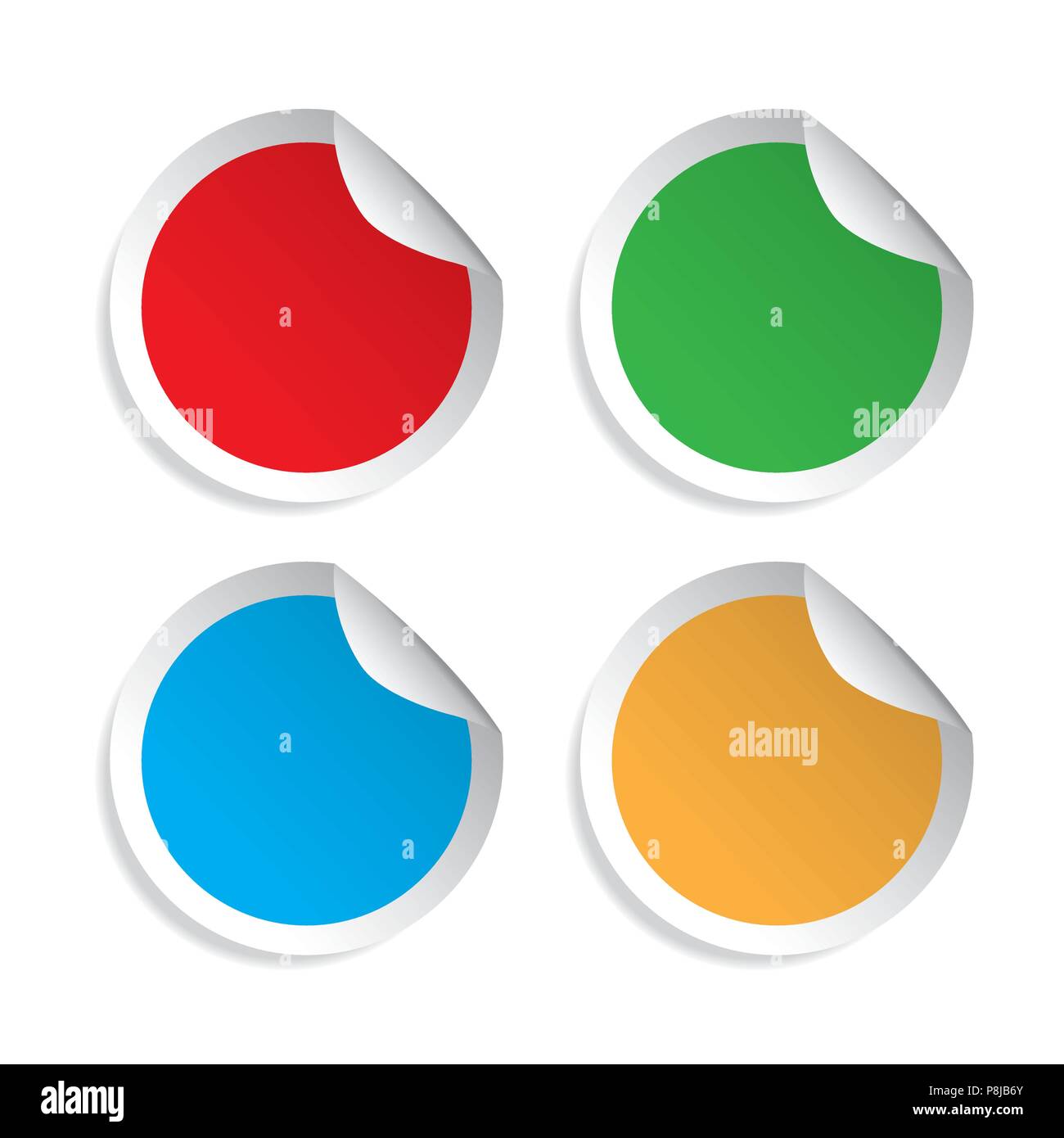 Set of white paper stickers hi-res stock photography and images - Alamy