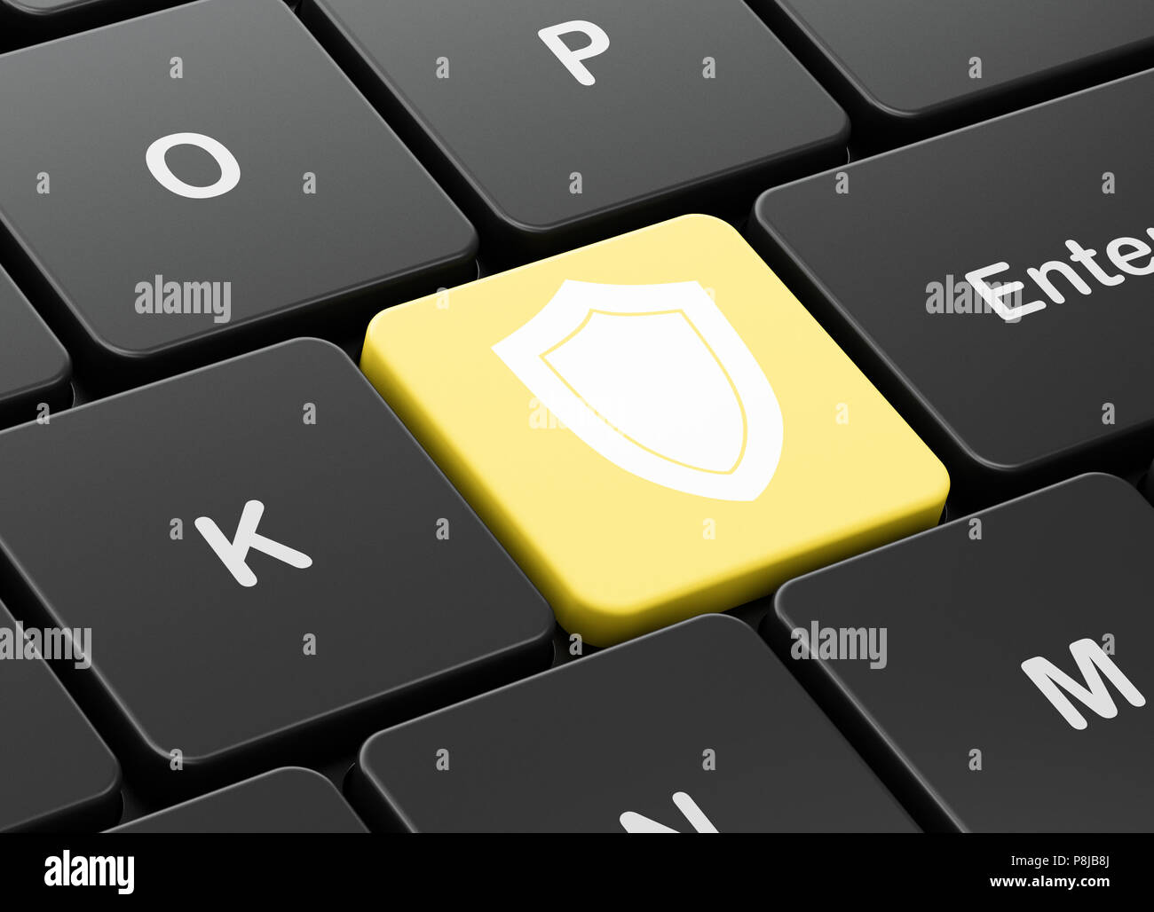 Safety concept: Shield on computer keyboard background Stock Photo - Alamy