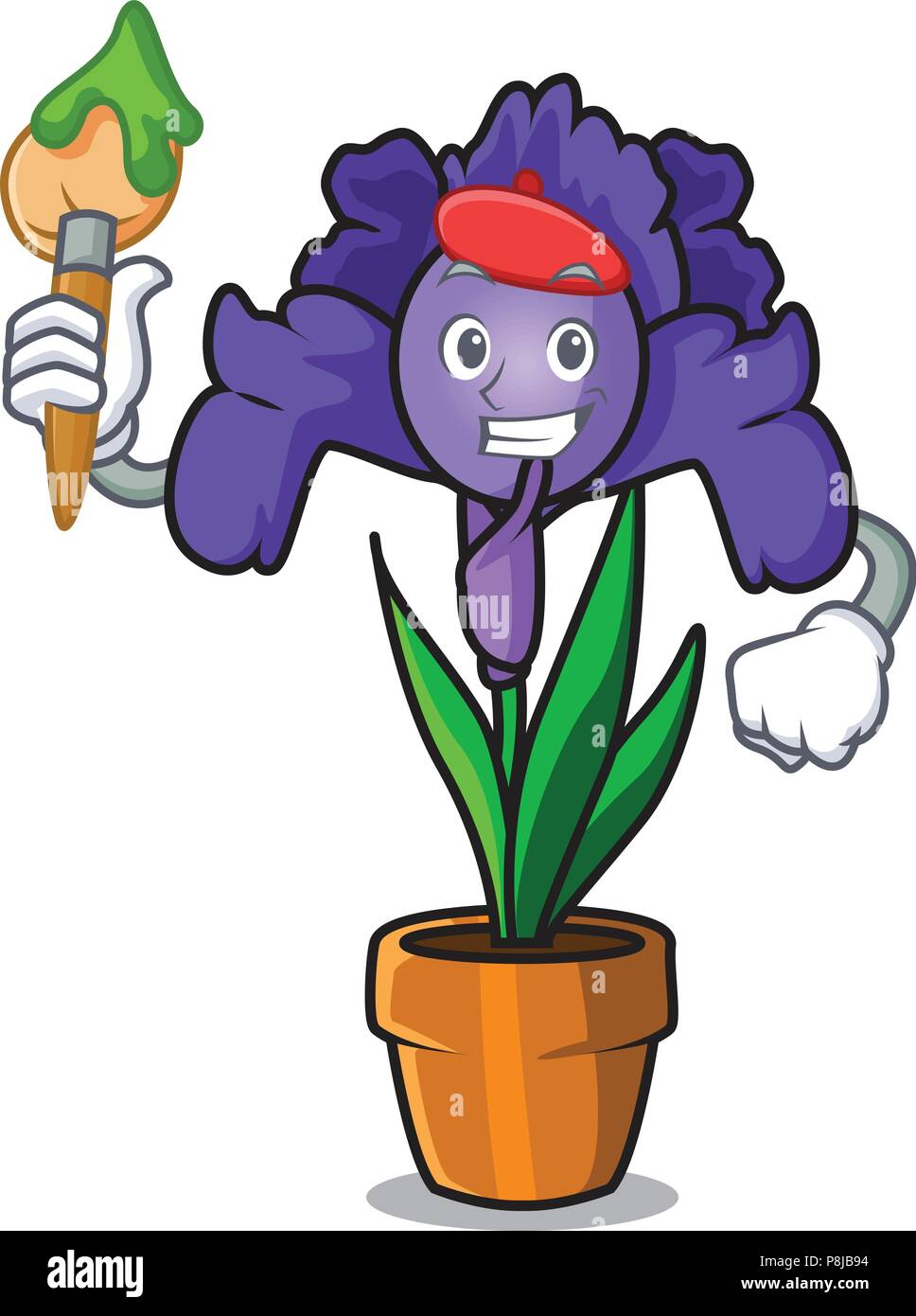 Iris flower painting Stock Vector Images - Alamy